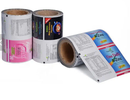 Industrial Laminated Roll Film Glossy CMYK Food Packaging Film Roll