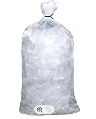 Recycle Poly Plastic Ice Bags Drawstring LDPE Wicket Bag Ice Delivery